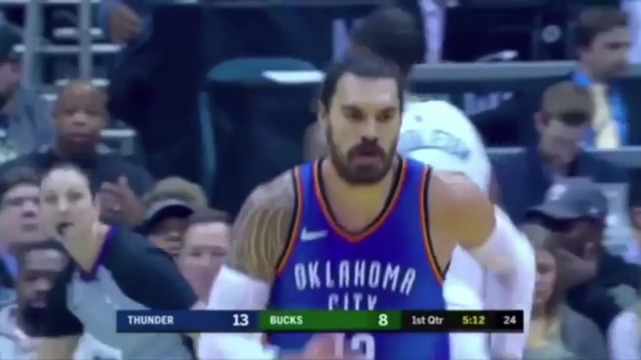 Westbrook Lobs Up Steven Adams Vs The Buck - YouTube