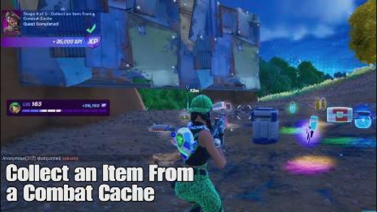 Collect an Item From a Combat Cache - Stage 4 of 5 - Fortnite Stake a ...