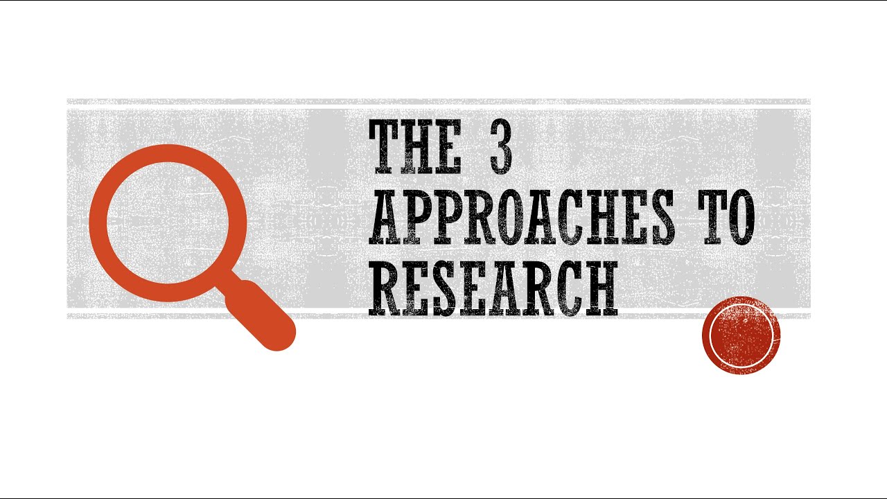 The 3 Approaches to Research - YouTube