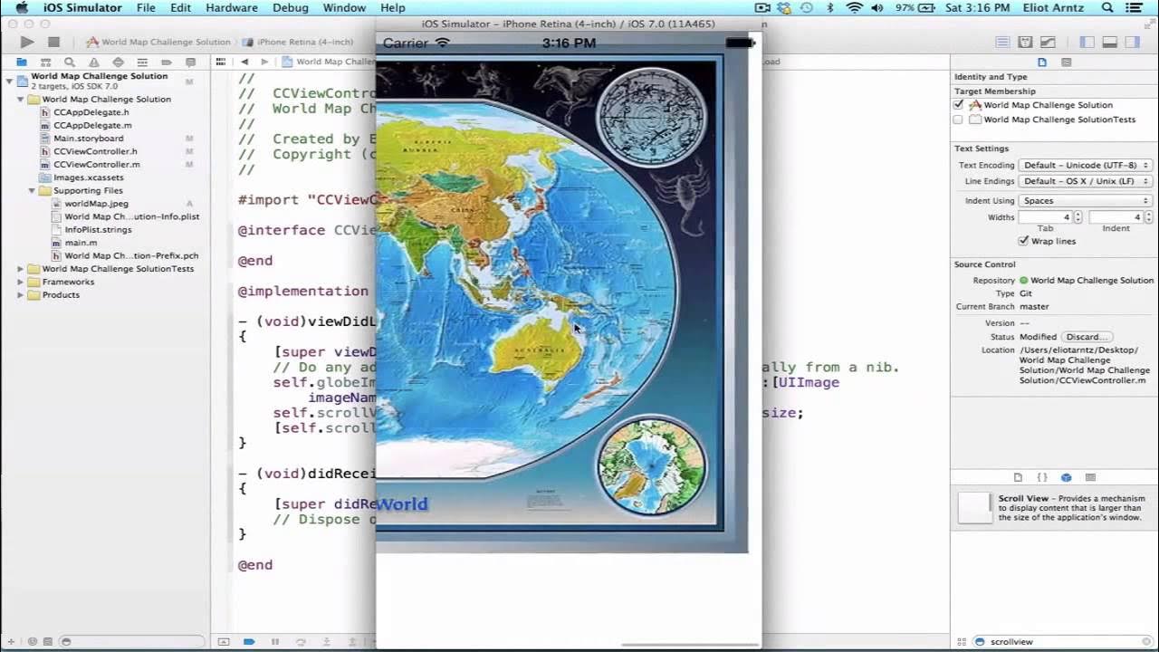 iOS Programming Tutorial - Implementation of UIScrollView in iOS app using xCode - 08 - YouTube