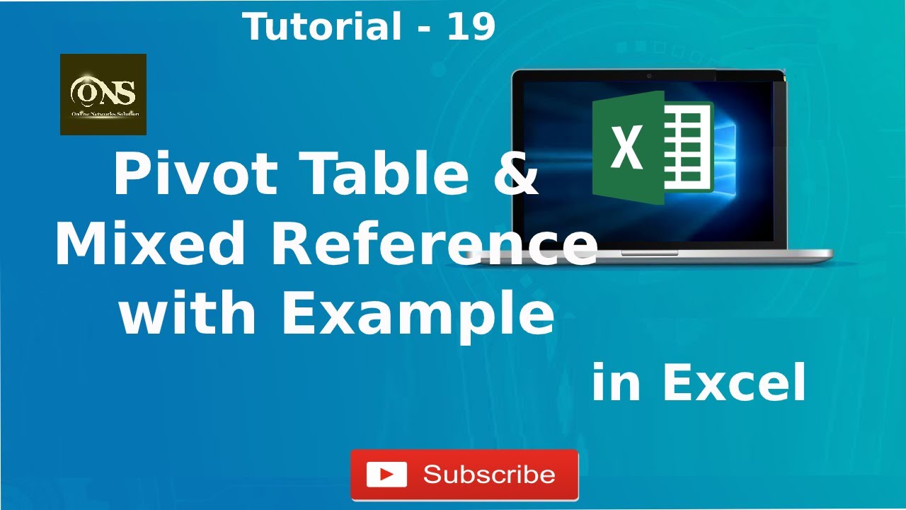 Pivot Table and Mixed Reference with Example in Excel || Tutorial 19 ...