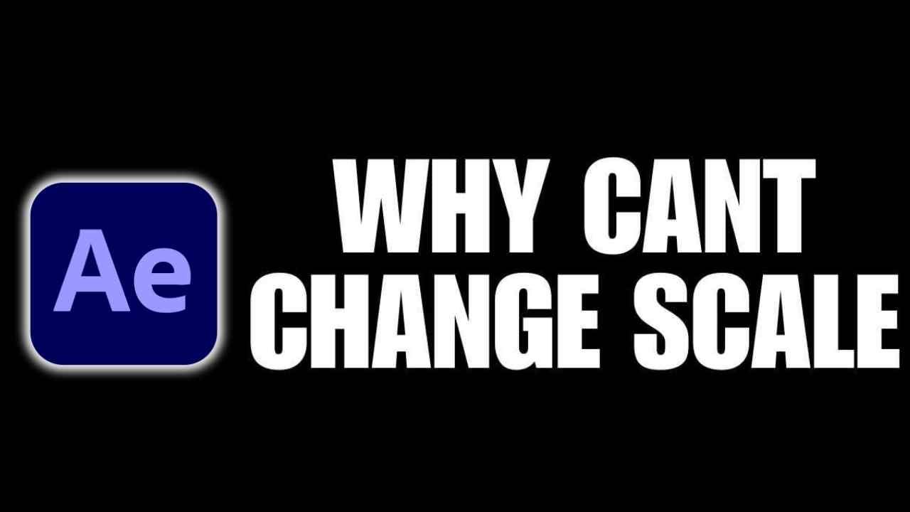 After Effects 2024 Why I Cant Able To Change Scale In After Effects ...