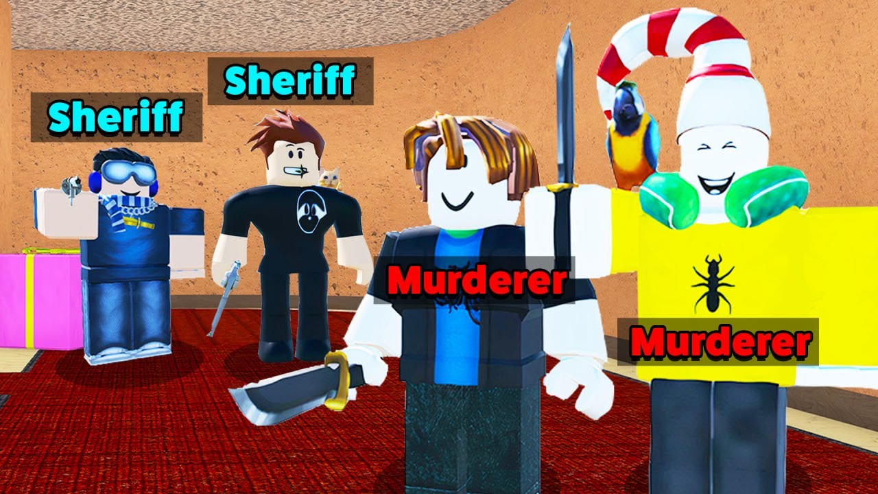 MM2 But 2 Murderers vs 2 Sheriffs.. - YouTube