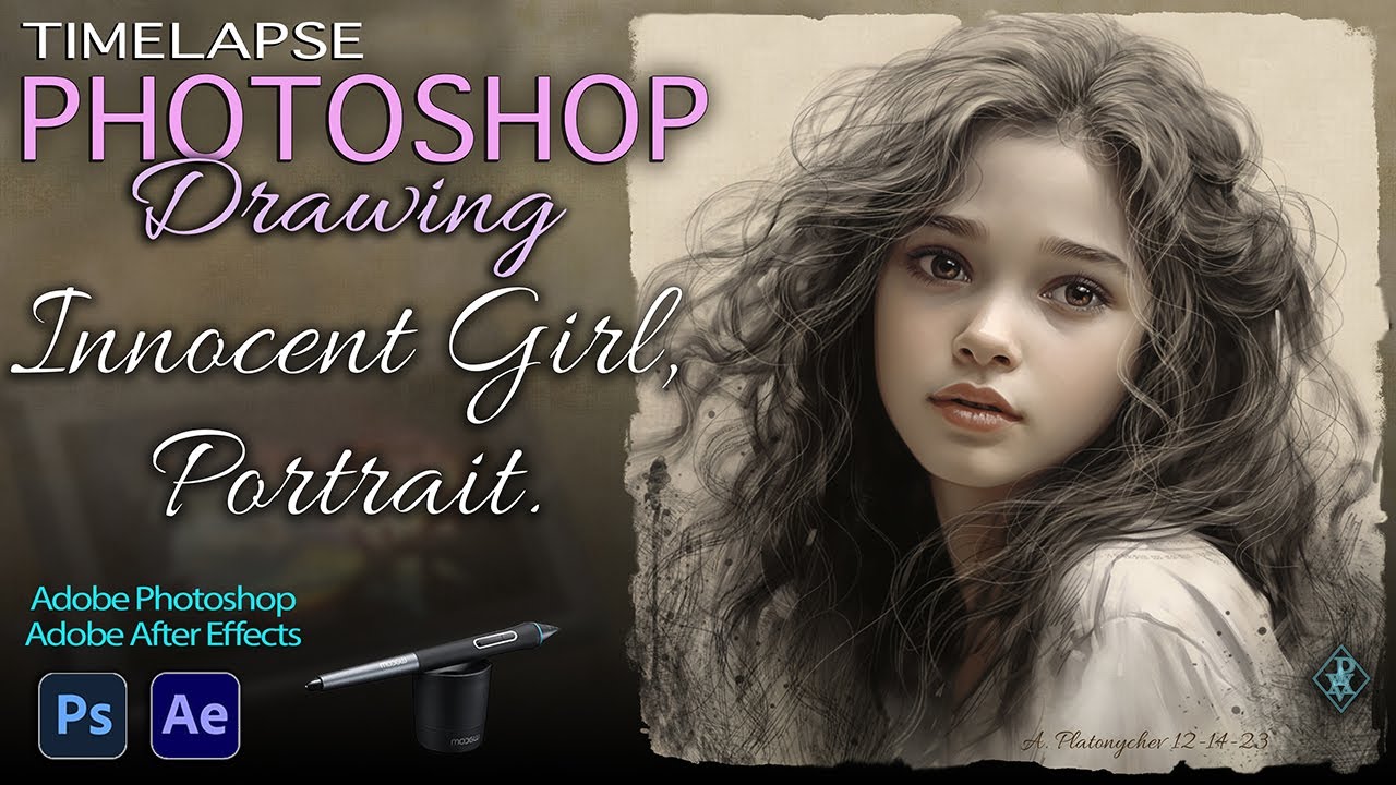 Innocence Girl portrait./ Drawing in Photoshop Timelapse / Aleksandr ...