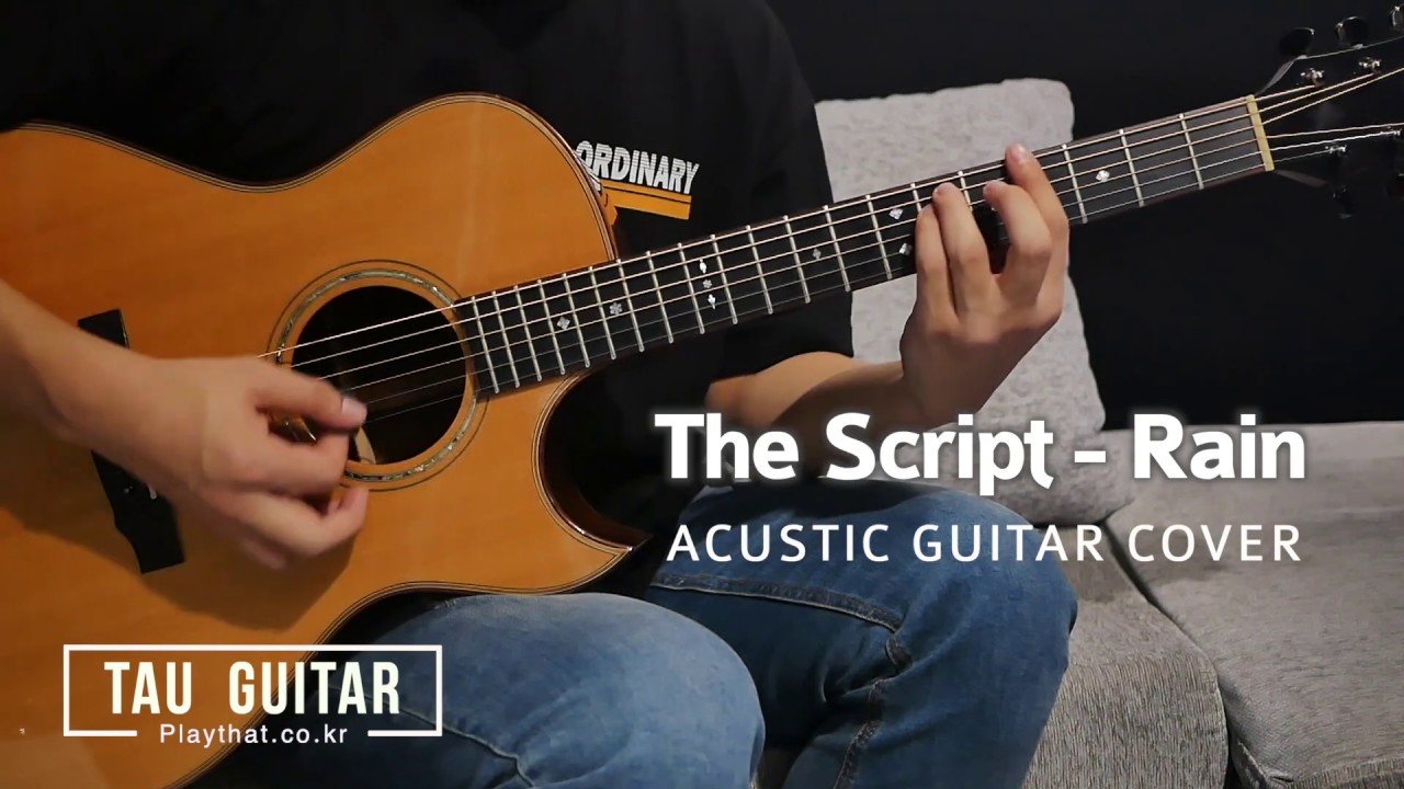 The Script - RAIN (기타커버,기타코드,기타악보(TAB) - YouTube
