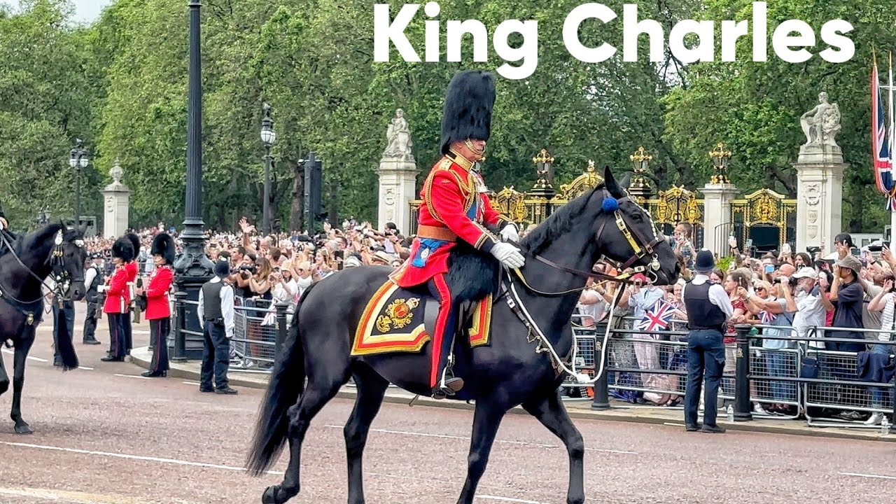 King Charles Rides on Horseback with Princess Anne & Prince William to ...