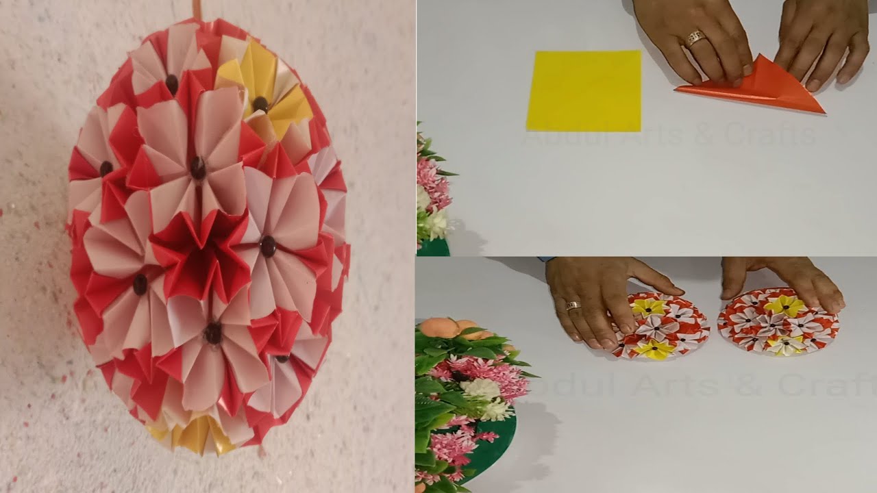 How to make a paper flower ball / diy paper flower / kaghaz k pholo ...