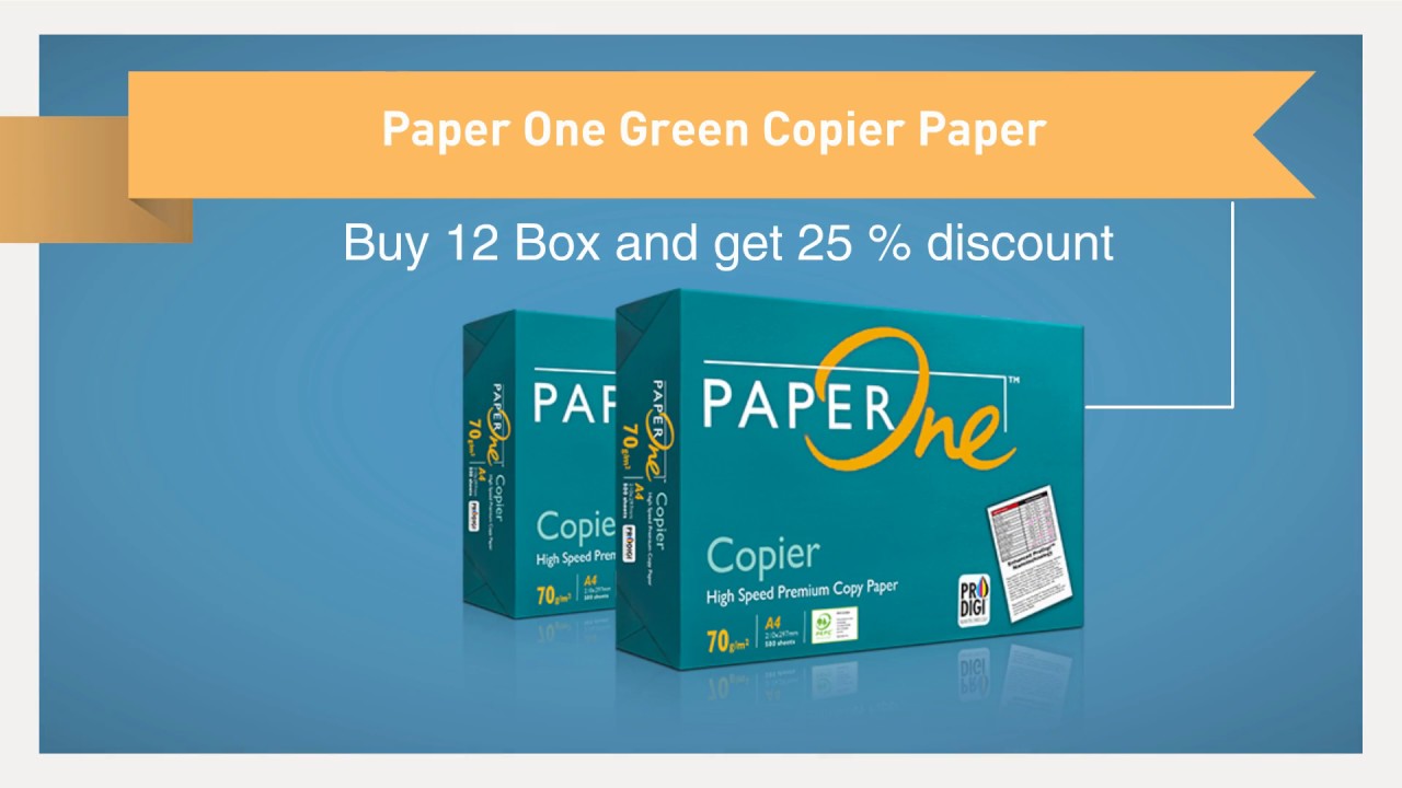 Paperone Green Copier Paper A4 70Gsm - YouTube