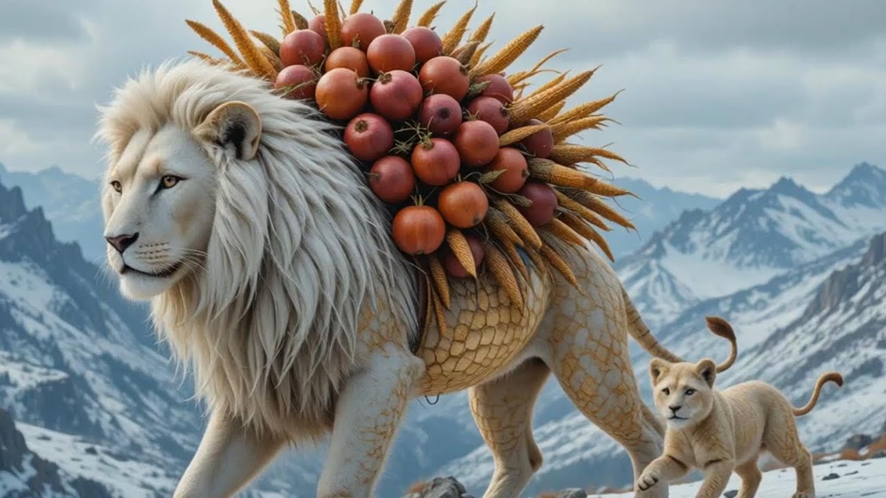 After the snow lion was infested with parasites and wild plants, the ...