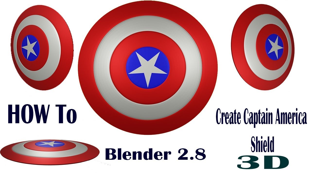 How To Create Captain America Shield in Blender 2.8 3D - Avengers ...