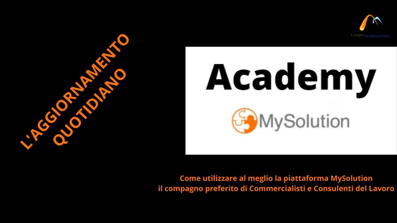 Academy MySolution L'aggiornamento quotidiano - YouTube