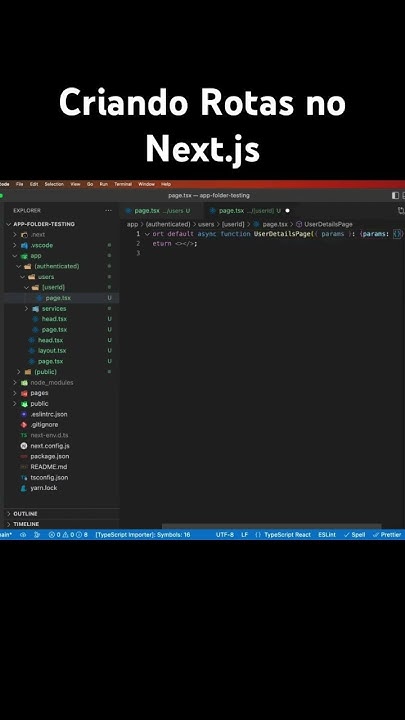 Como Criar Rotas Dinâmicas no Next.js #javascript #nextjs #frontend - YouTube