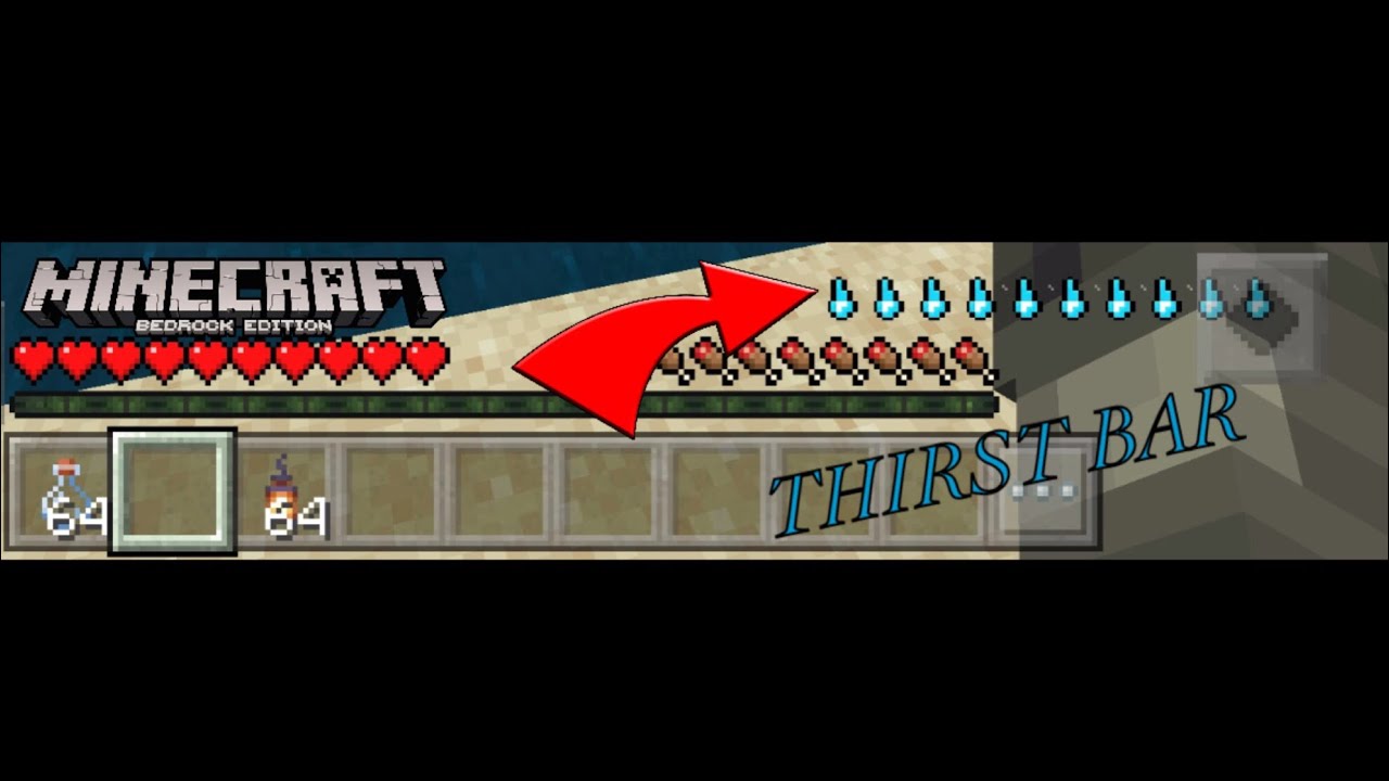 THIRST BAR ADD-ON! Minecraft Add-on Review - YouTube