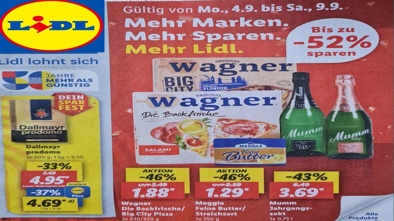Lidl Werbung Wochenprospekt, Angebote gültig ab04bis09September - YouTube