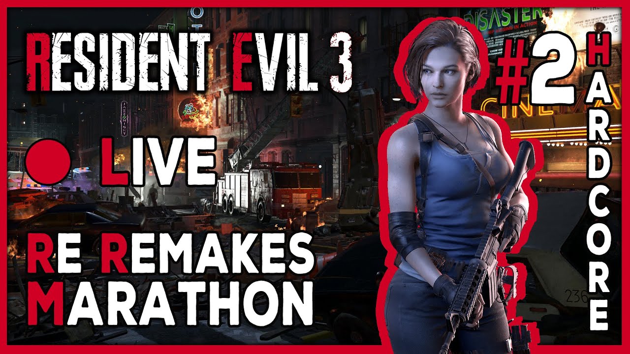 🔴LIVE - ⚡RESIDENT EVIL 3 REMAKE⚡#2 [ HARDCORE ], R. EVIL REMAKES ...