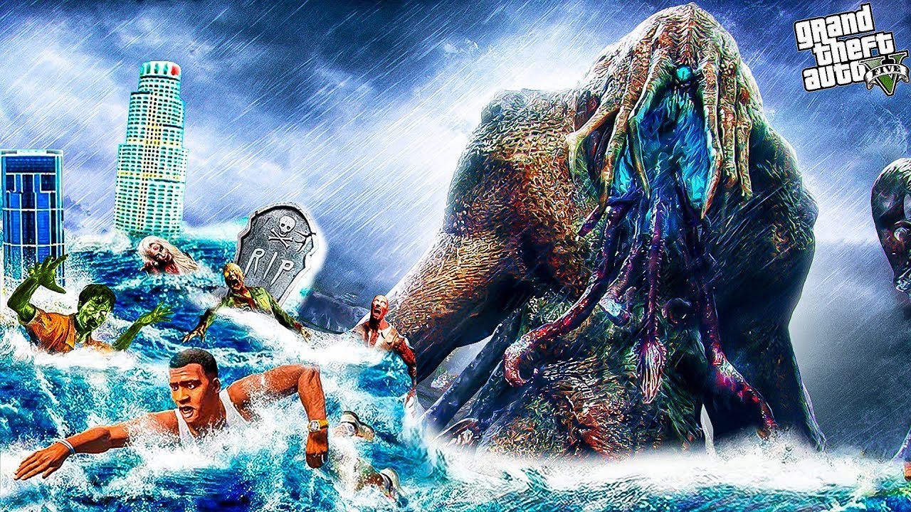 FRANKLIN & AQUAMAN VS CARAB MONSTER IN GTA 5 - YouTube