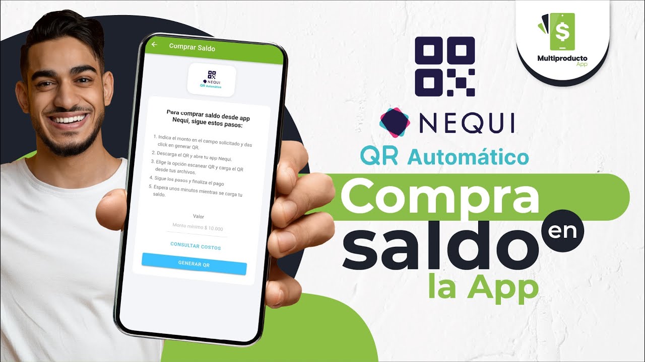 Compra saldo a través de Qr Nequi en la App Multiproducto - YouTube