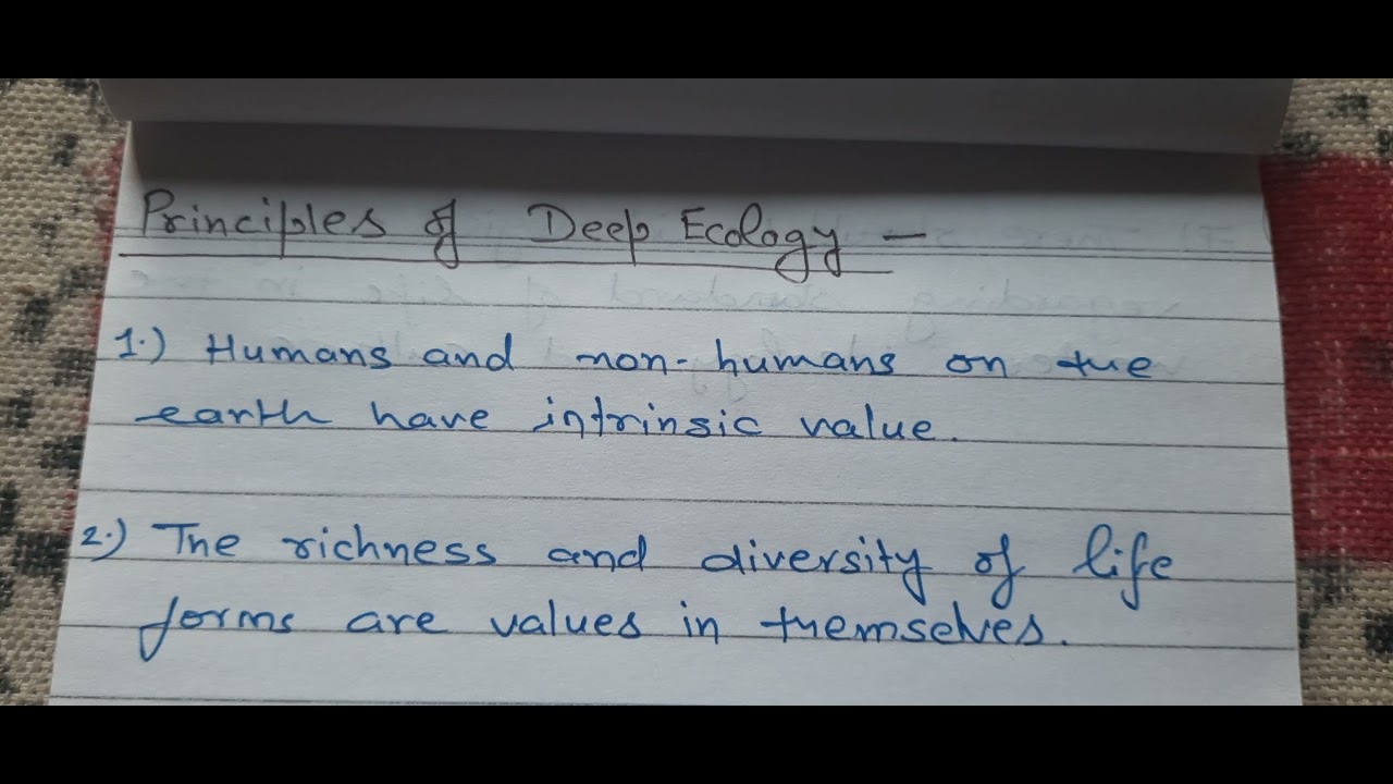 Deep Ecology and its principles. Concept of Ecosophy. Know in detail ...