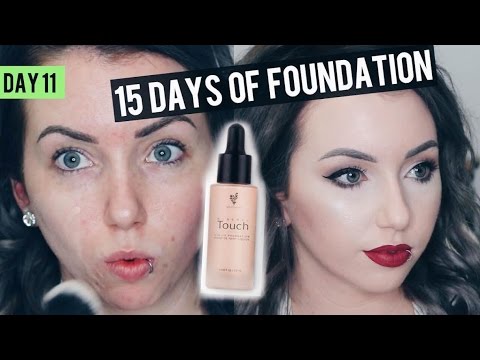 YOUNIQUE TOUCH MINERAL LIQUID Foundation {Review & Demo} 15 DAYS OF FOUNDATION