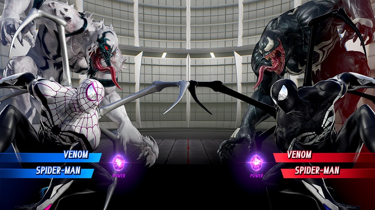 Shadow & Venom vs Snow & Venom: Black Spider-Man & Black Venom vs White ...