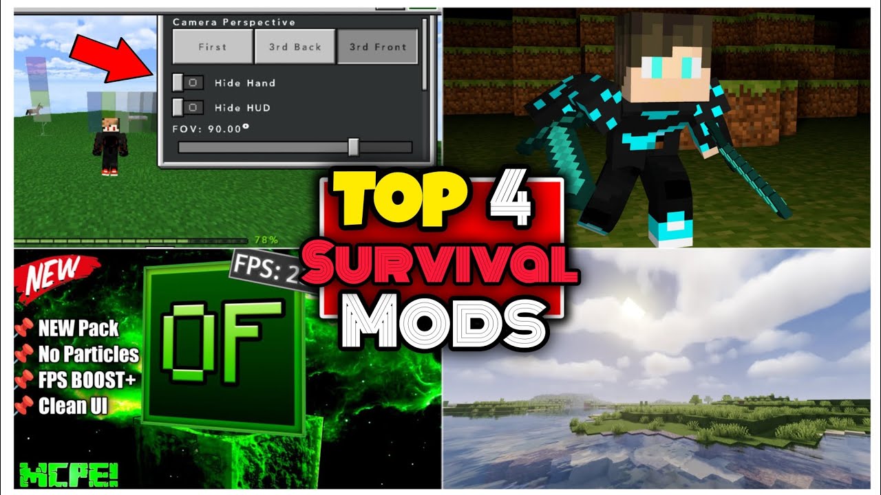 Top 4 Usefull Mods🙀 for Survival🤯 | The Hero Bro YT - YouTube
