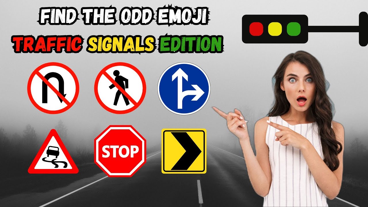 "🚦 Find the Odd Traffic Symbol Challenge | Can You Spot the Difference ...