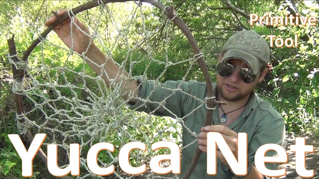 Primitive Net Build -Survival Fish Trap- - YouTube