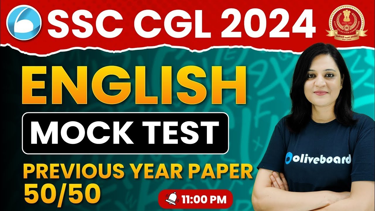 SSC CGL English Class 2024 | Previous Year Paper |SSC CGL English Mock ...