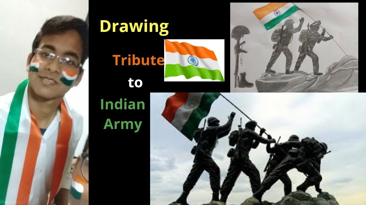 Indian Army 🇮🇳 Pencil Drawing - YouTube