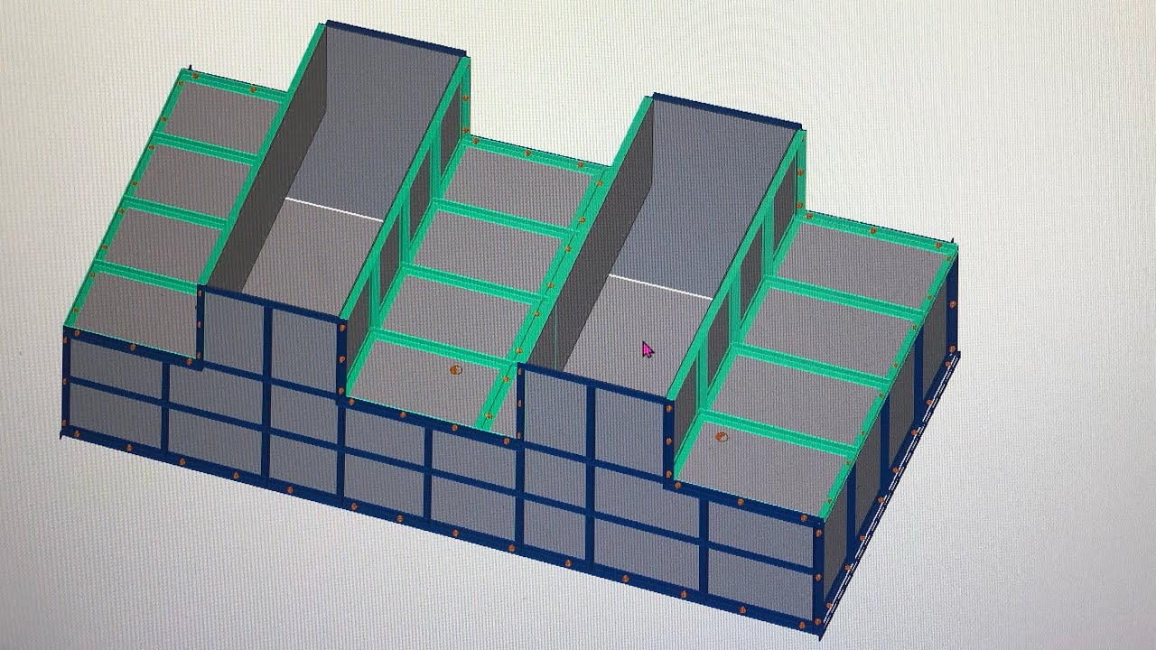 Rebar Fixing in Box Cast Foundation Structure Tekla (precast Concrete ...