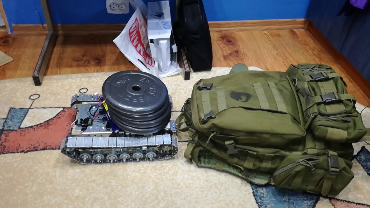Homemade Robot Tank Testing Power - YouTube