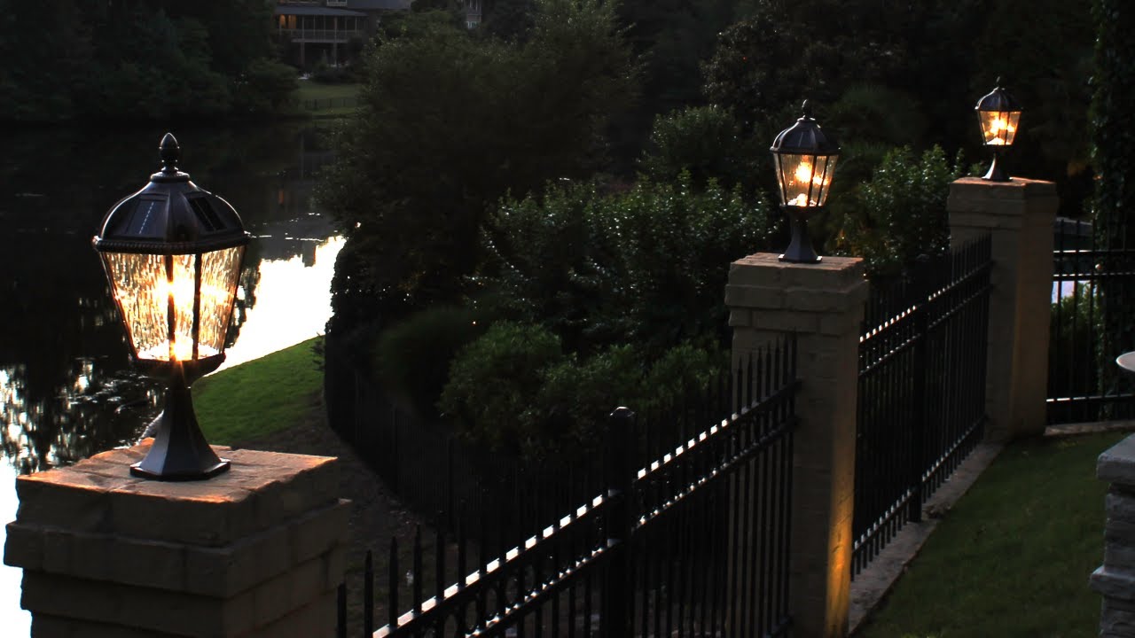 Royal Bulb Solar Light - Pier Mount Brushed Bronze Finish | Solar ...