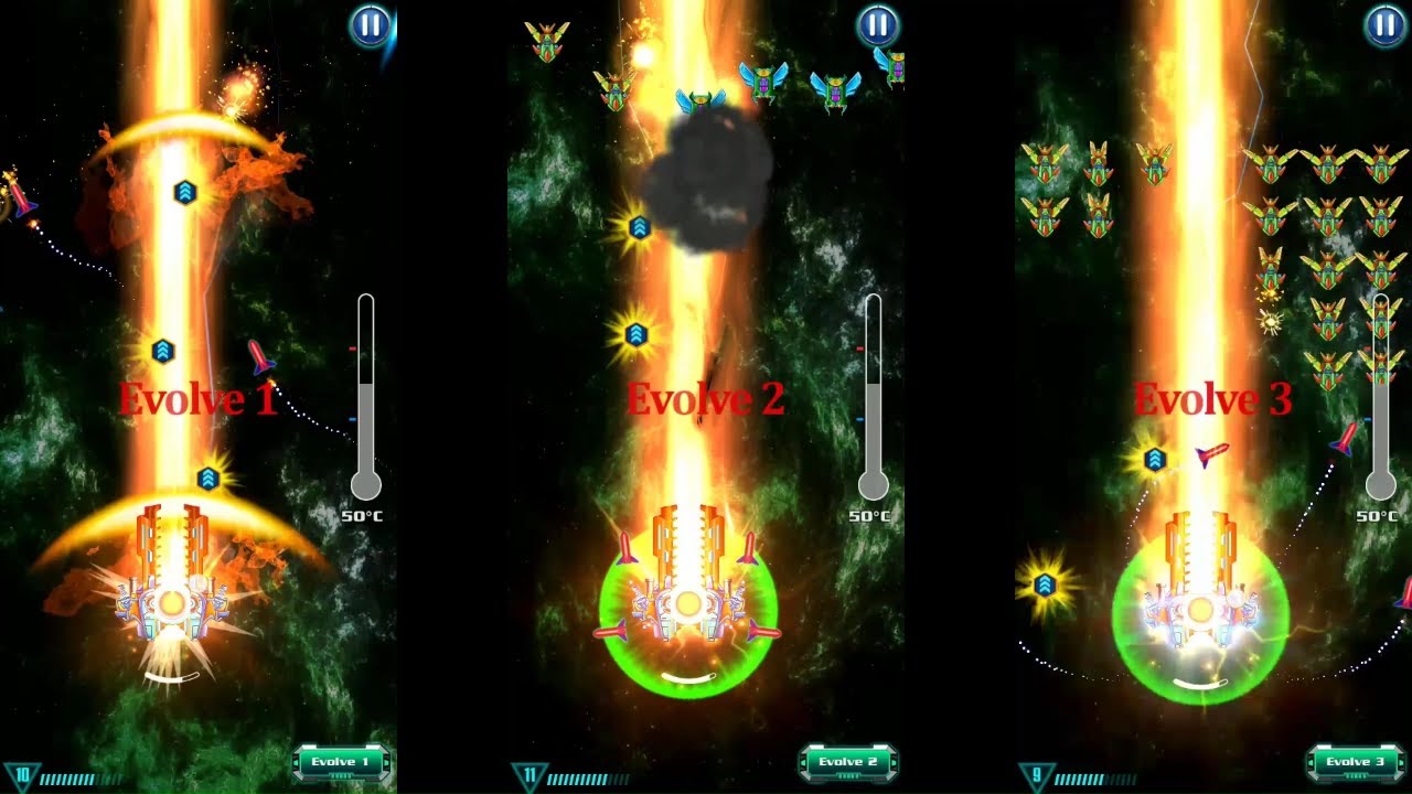 Galaxy Attack: Alien Shooter | Ship Evolve | Terminator Ship Evolve ...