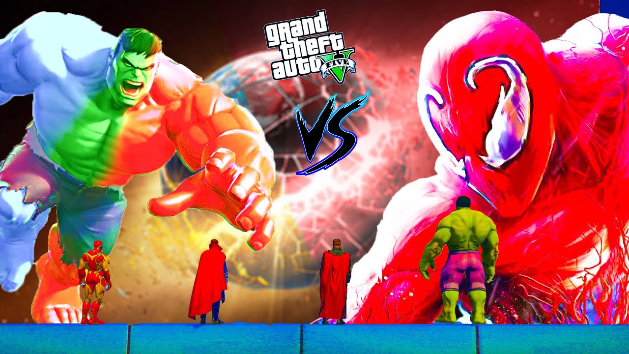 RED HULK ARMY VS VENOM ARMY IN GTA 5 | SHINCHAN & RED HULK ARMY ATTACKS ...
