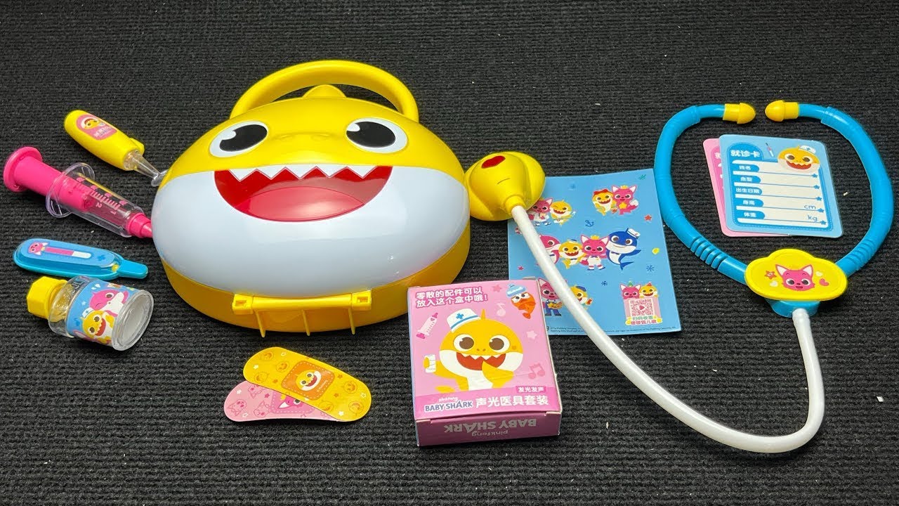 Pink Fong Baby Shark Doctor Set Satisfying with Unboxing Compilation ...