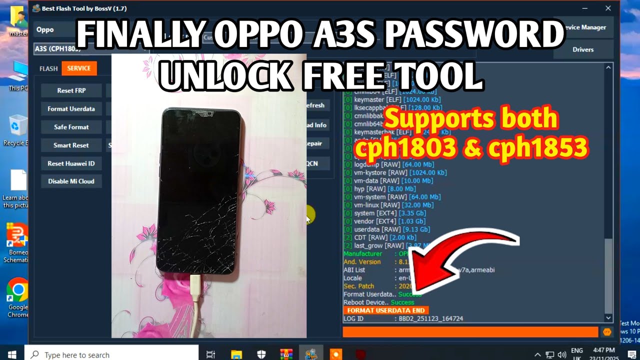 Oppo a3s password 2025 free unlock tool | BFT free tool 2025-26 | oppo ...