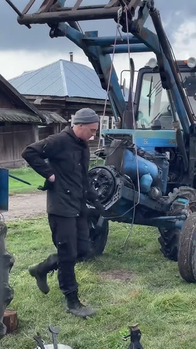 Меняем сцепление и выжимной подшипник на тракторе Т-40, полное видео в ...