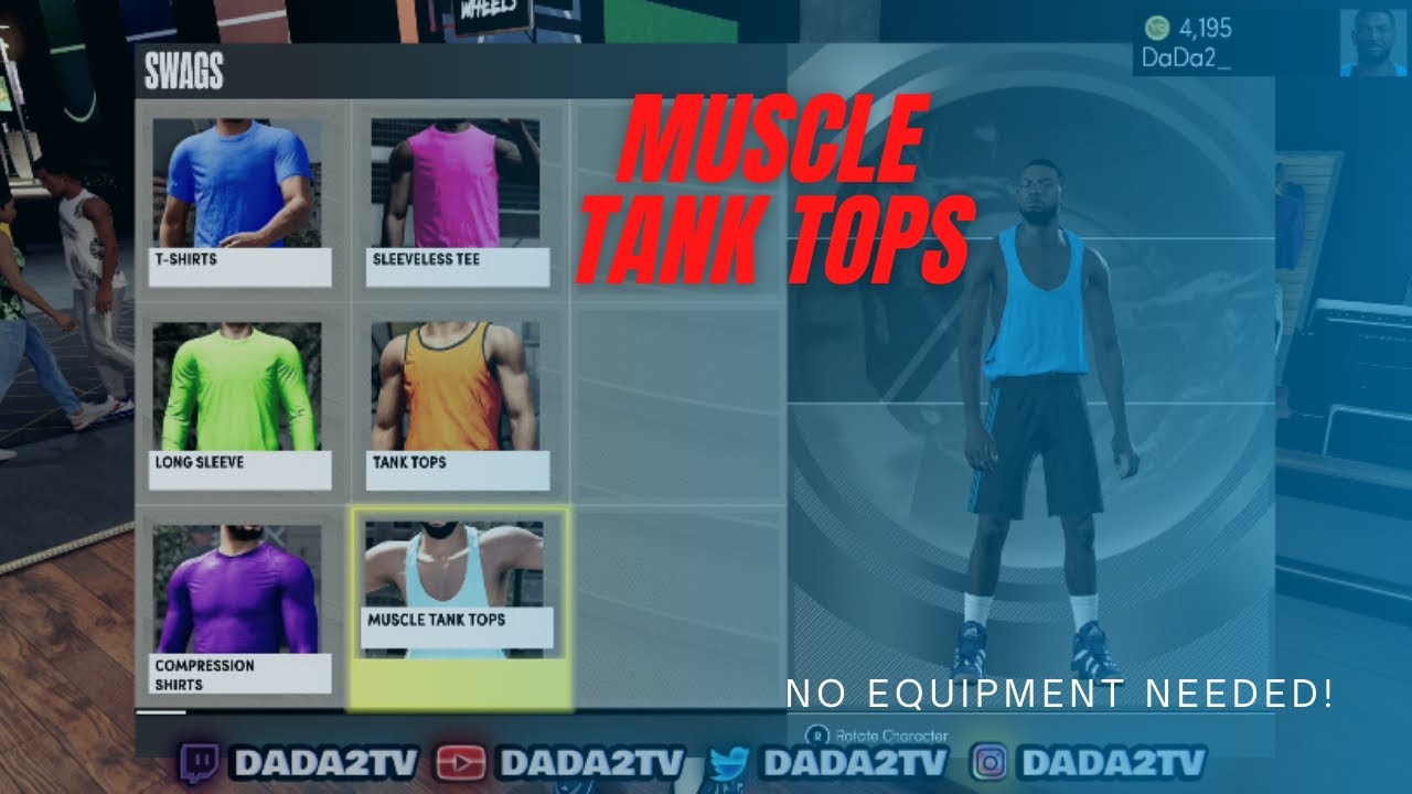 How To Get Muscle Tank Tops In NBA 2K22 (Next Gen) - YouTube