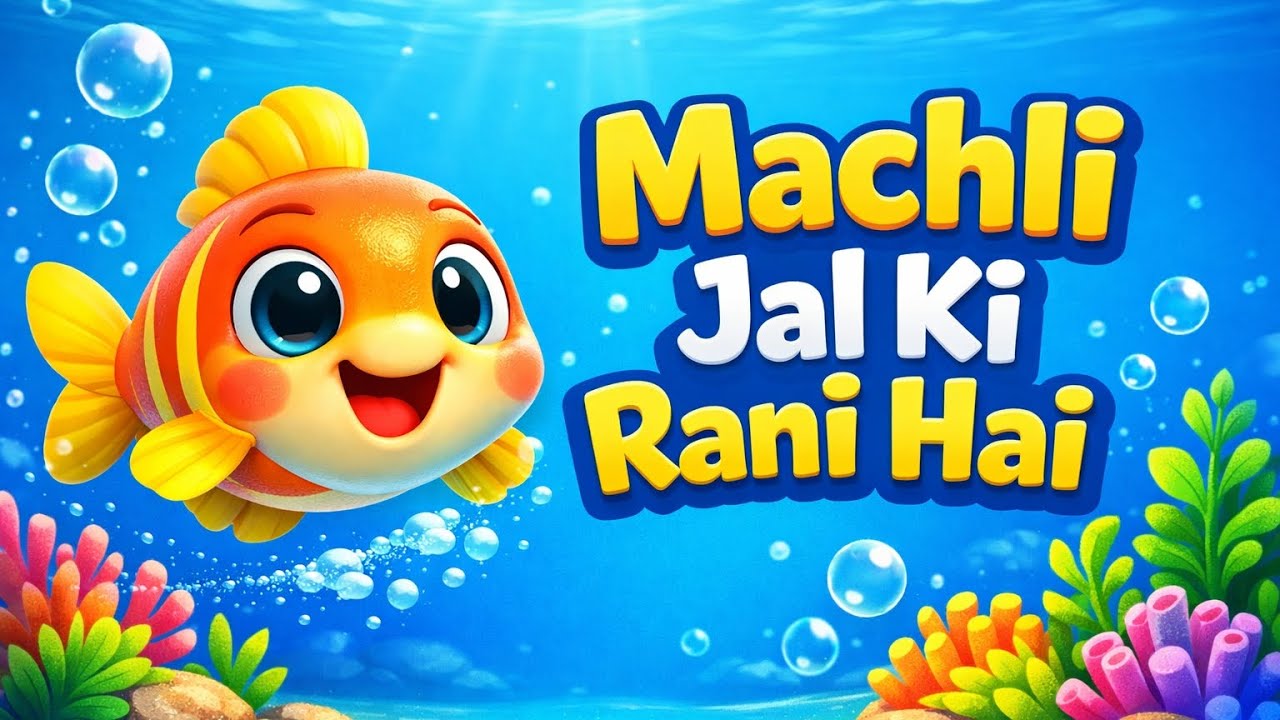 Machli Jal Ki Rani Hai 🐟 | Kids Rhymes in Hindi | Cartoon Baby Songs ...