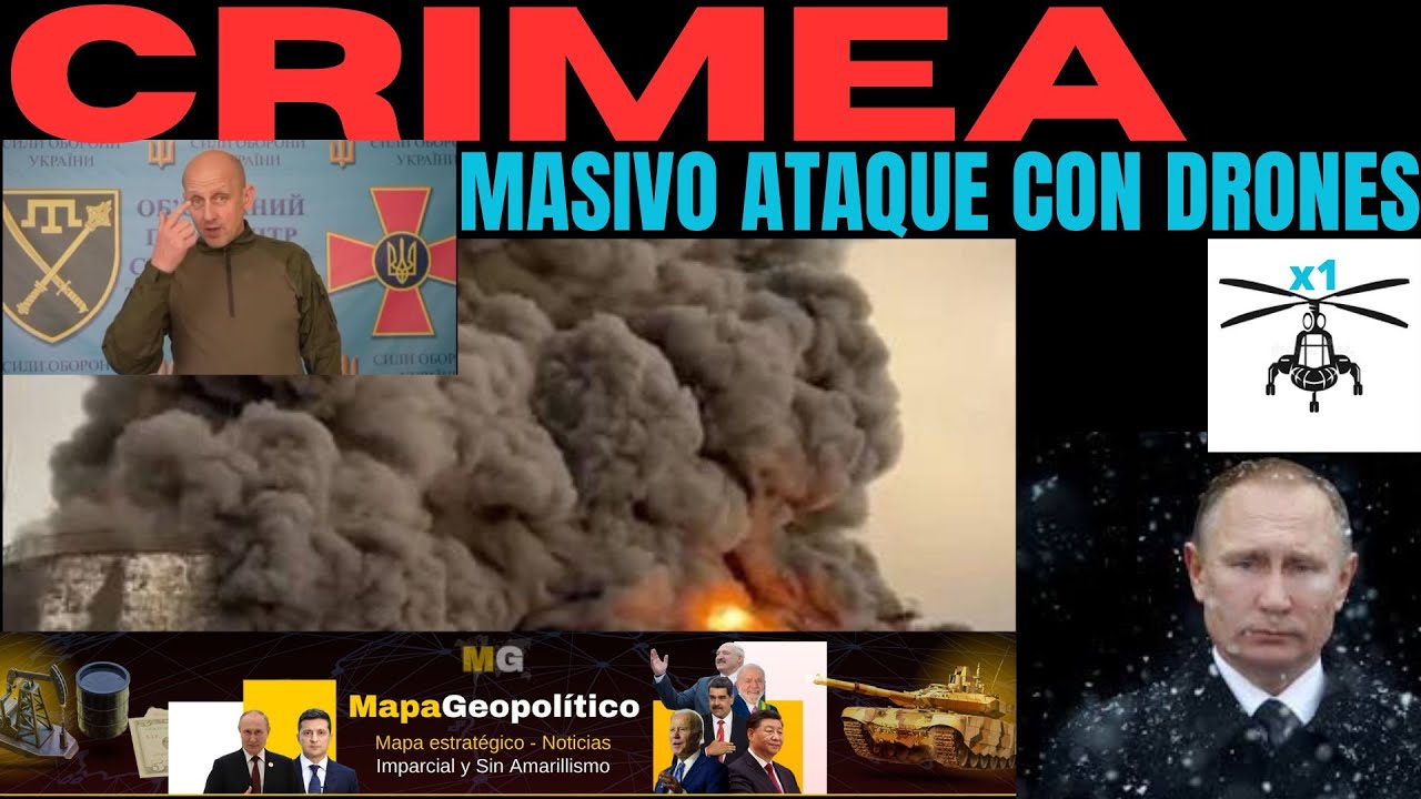 ATAQUE MASIVO CON DRONES EN CRIMEA/MAS DE 800 BAJAS AFU EN TODO EL ...