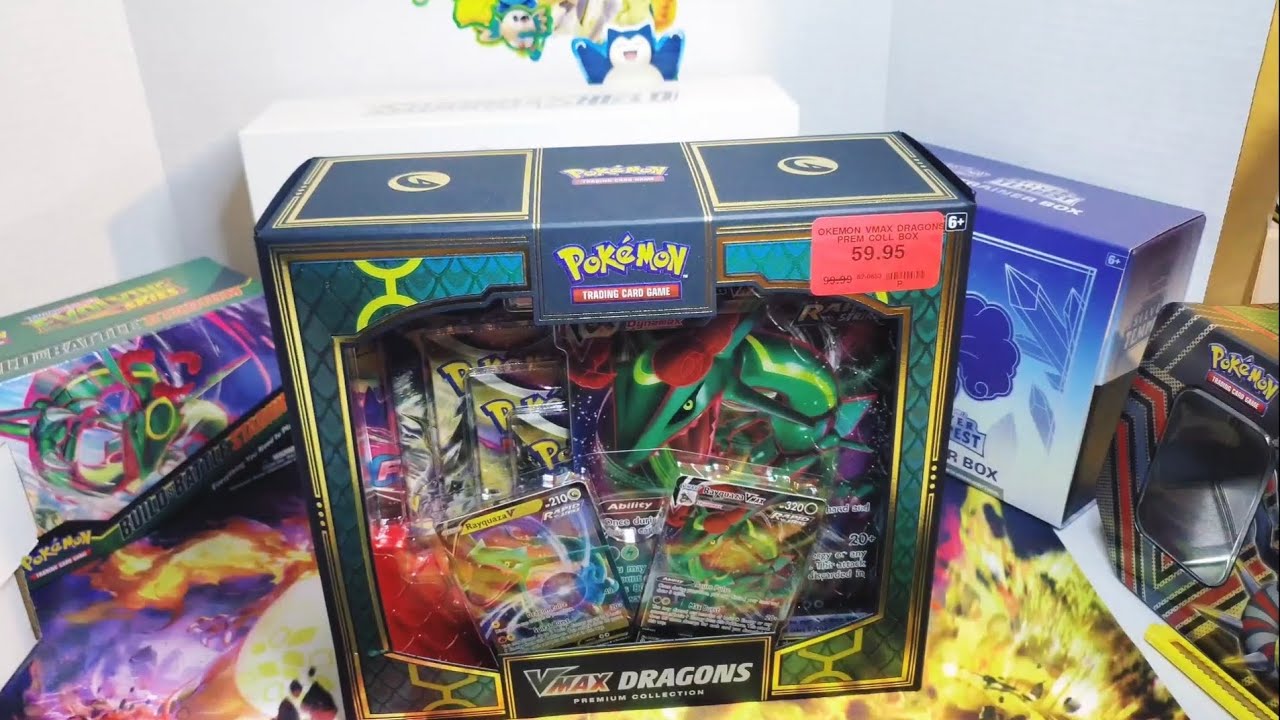 Pokémon TCG: VMAX Dragons Premium Collection Unboxing - YouTube