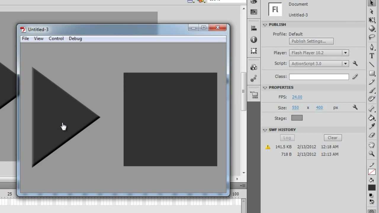 Simple Flash Cs 55 Tutorial Play Stop Buttons No Actionscript Youtube