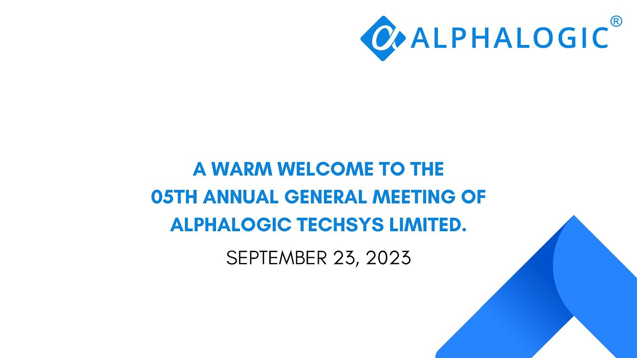 05th Annual General Meeting of Alphalogic Techsys Limited - YouTube