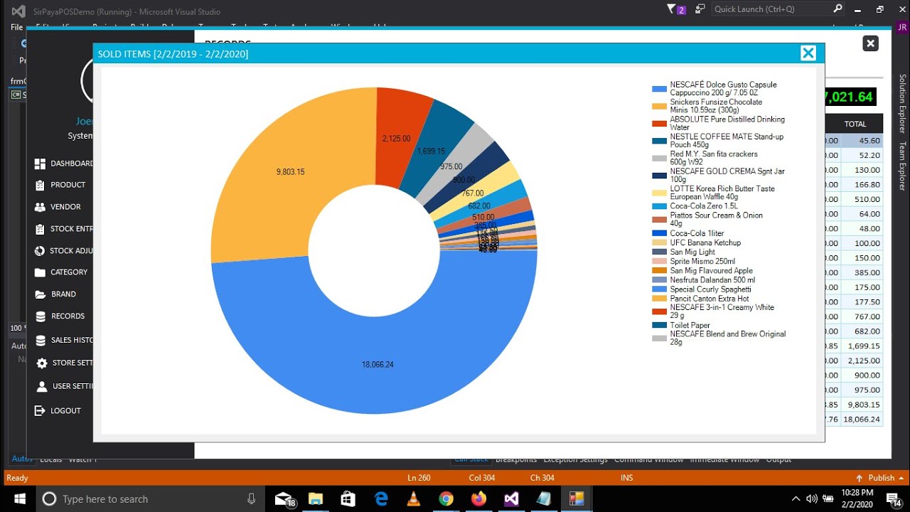 POS And Inventory System Tutorial Part 71 | Sold Items Chart - YouTube