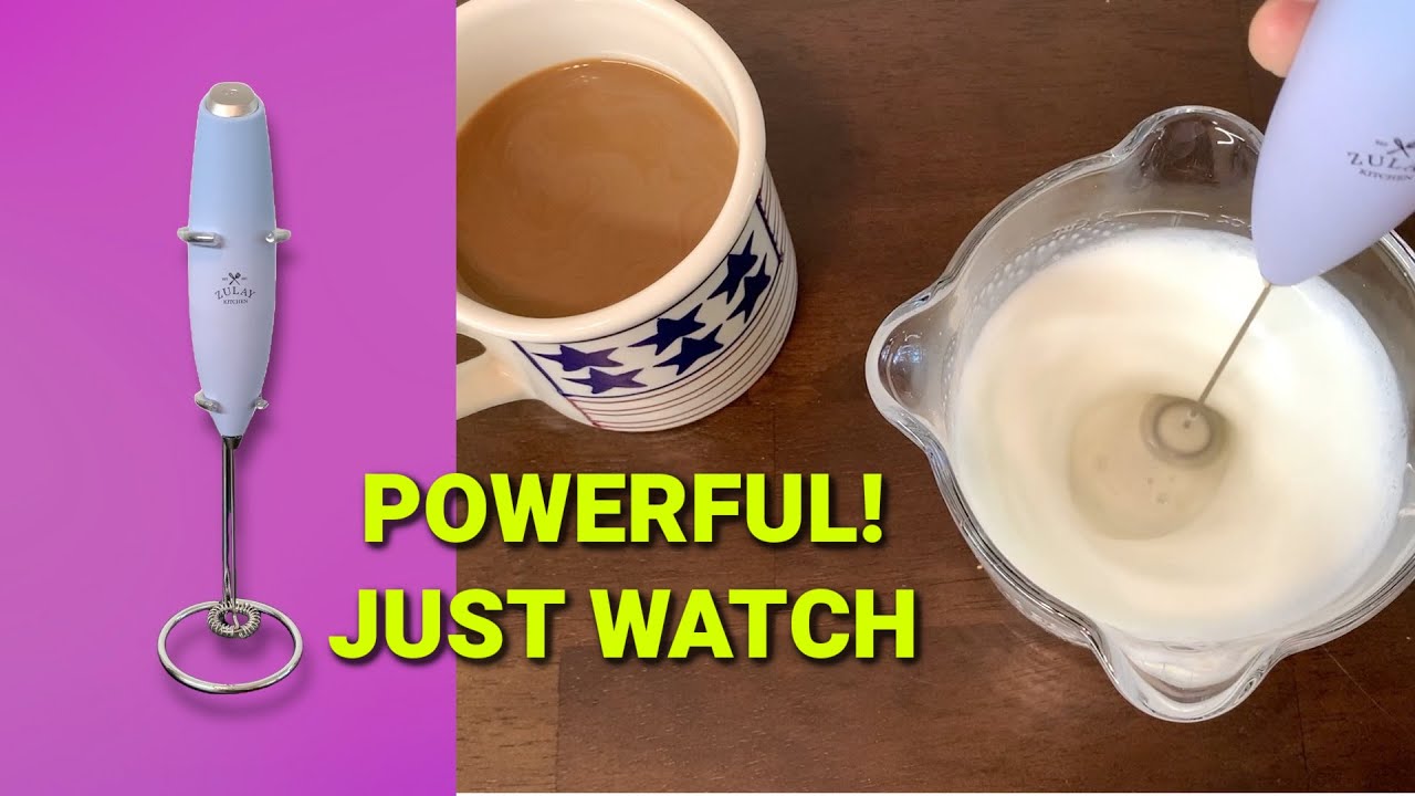 How to Froth Like a Pro with the Zulay Handheld Milk Frother! - YouTube