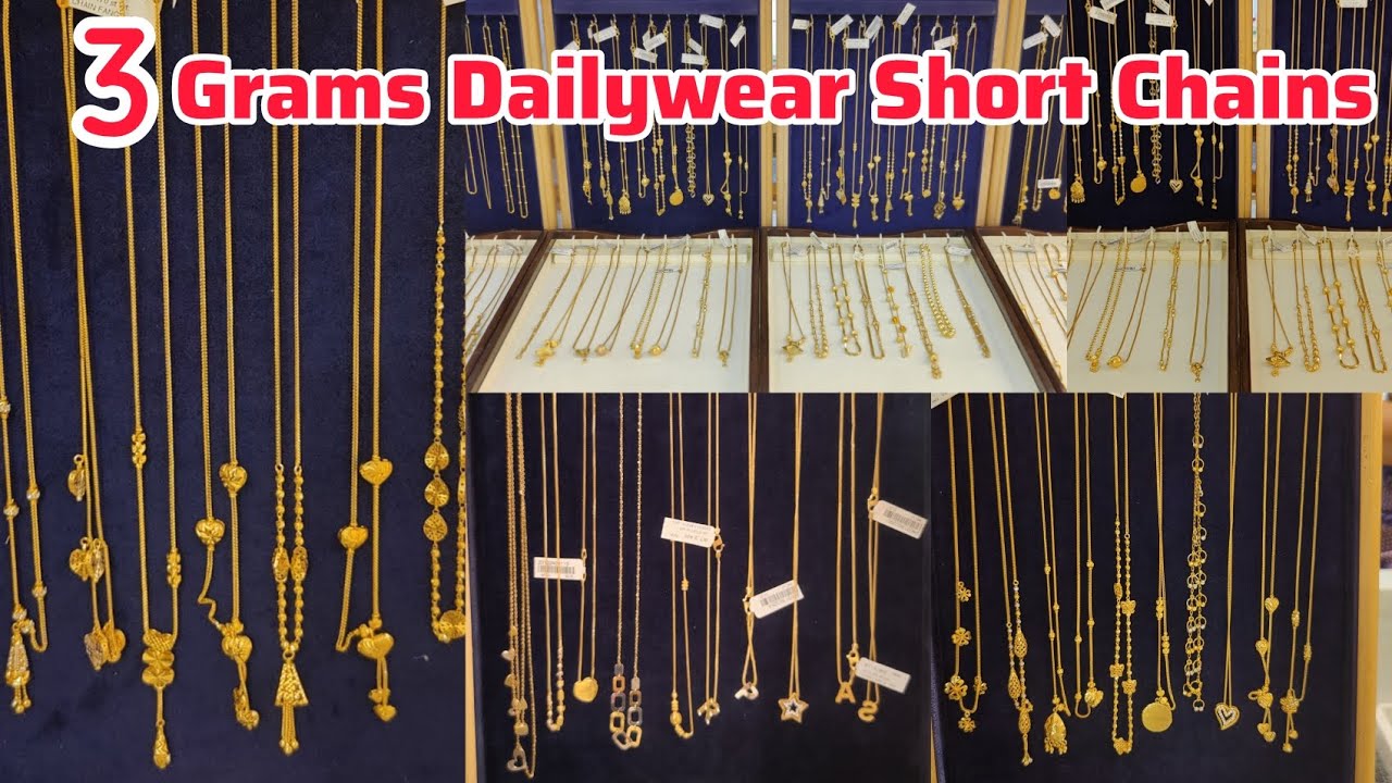3 Grams Dailywear Short Chains Fancy Designs for College& Office/ Light ...