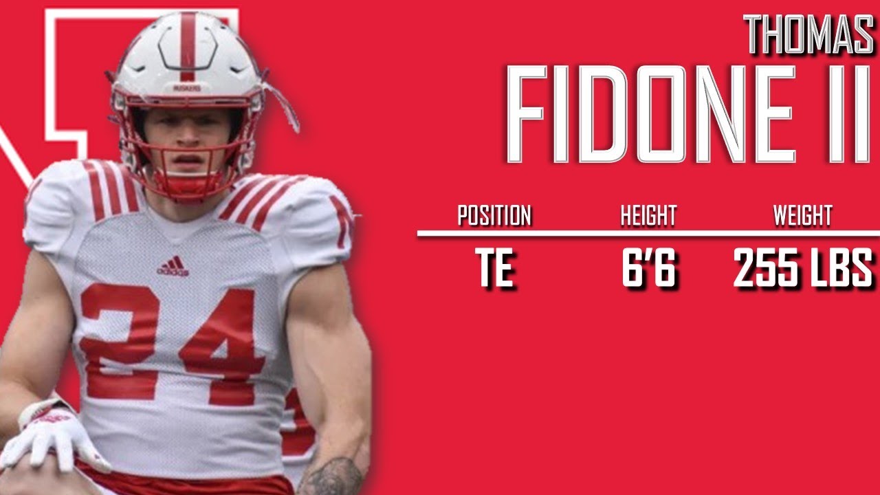 Thomas Fidone II | #𝟚𝟜 | Nebraska Cornhuskers Tight End - YouTube