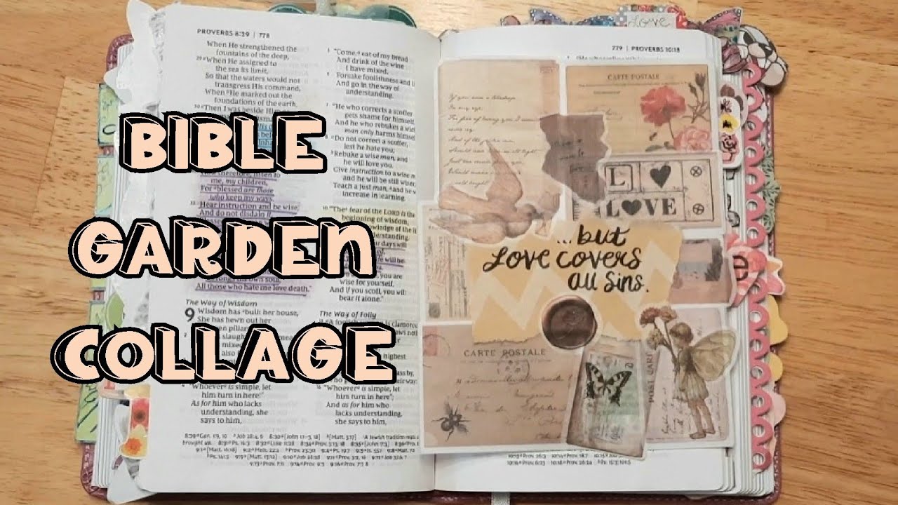 Creating a Vintage Collage For A Bible Garden🥀 - YouTube