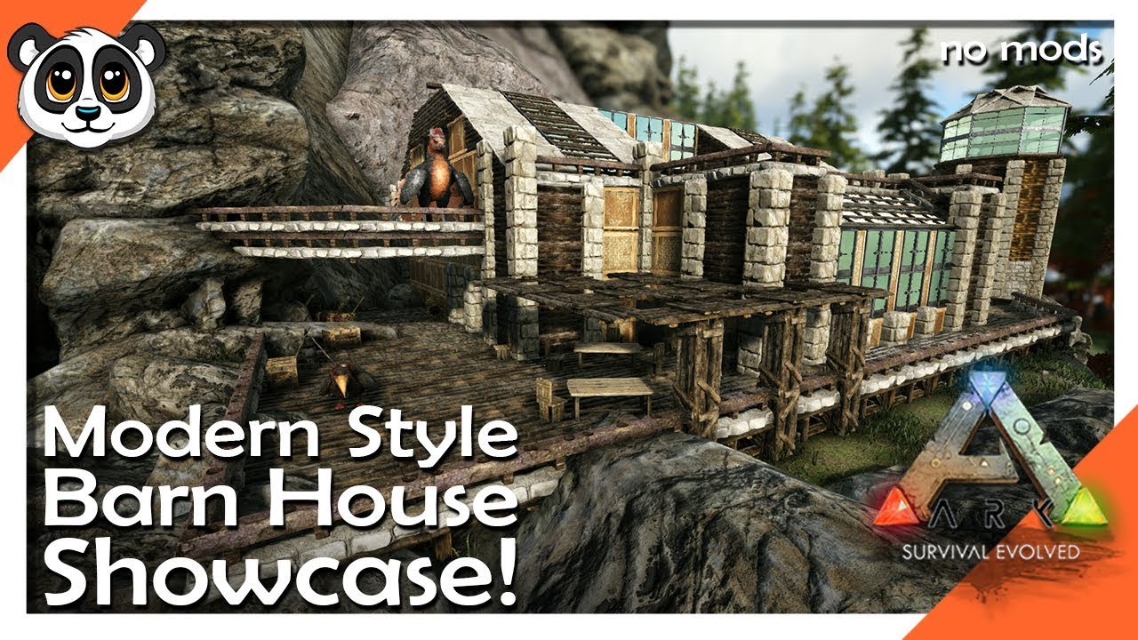 Modern Style Barn House Showcase | ARK: Building w/ Fizz (No MODS ...