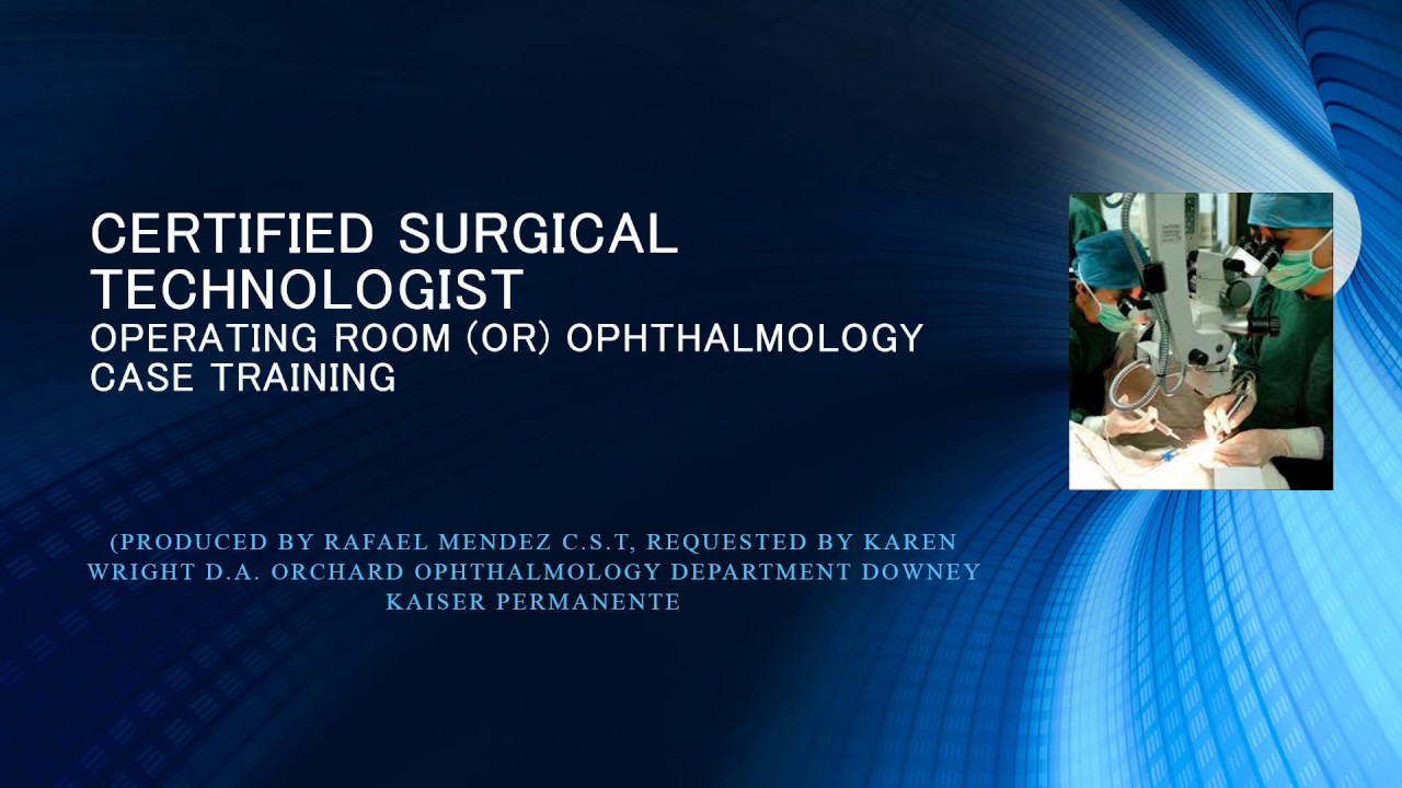 Surgical Technologist Training Video - YouTube